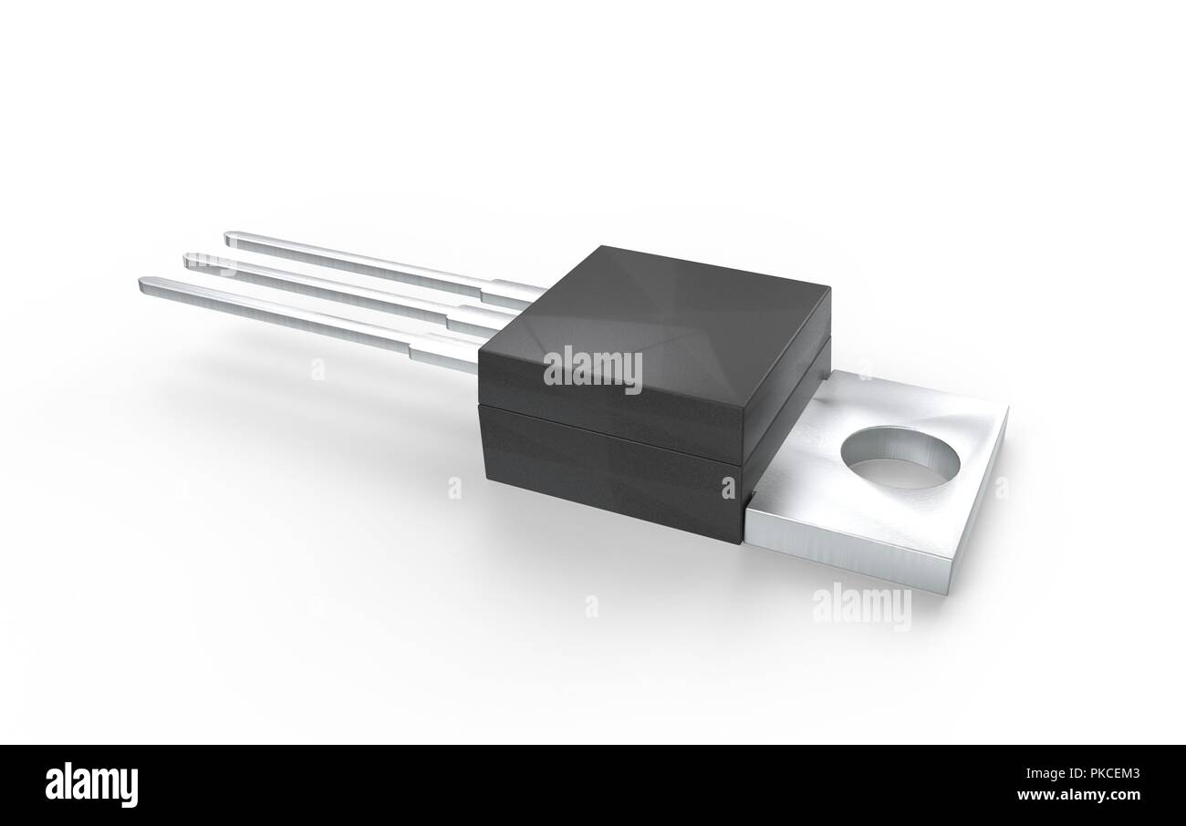 Isolated TO-220 MOSFET electronic package 3d illustration Stock Photo ...