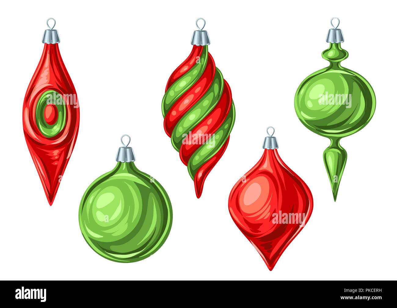 Christmas set of balls Stock Vector Image & Art - Alamy