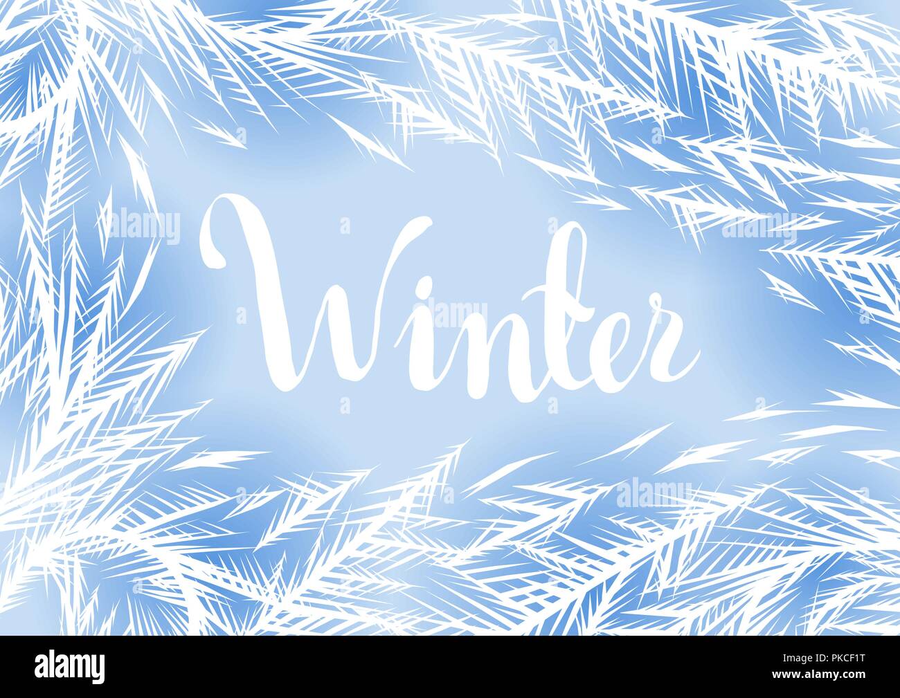Winter frozen window background Stock Vector Image & Art - Alamy