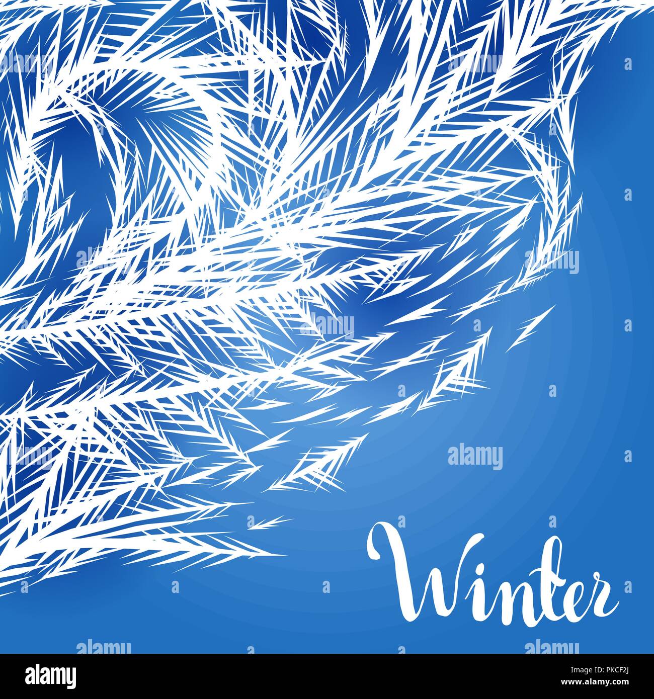 Winter frozen window background Stock Vector Image & Art - Alamy