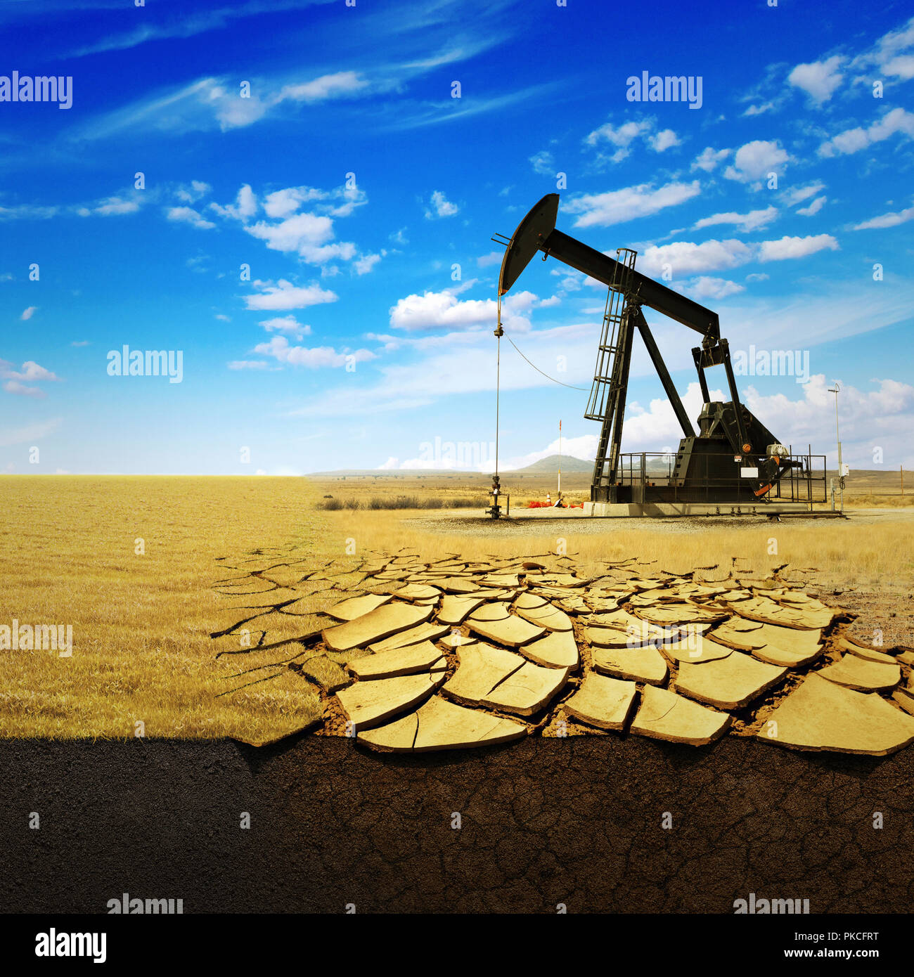 Oil pump oil rig energy industrial machine for petroleum on the ...