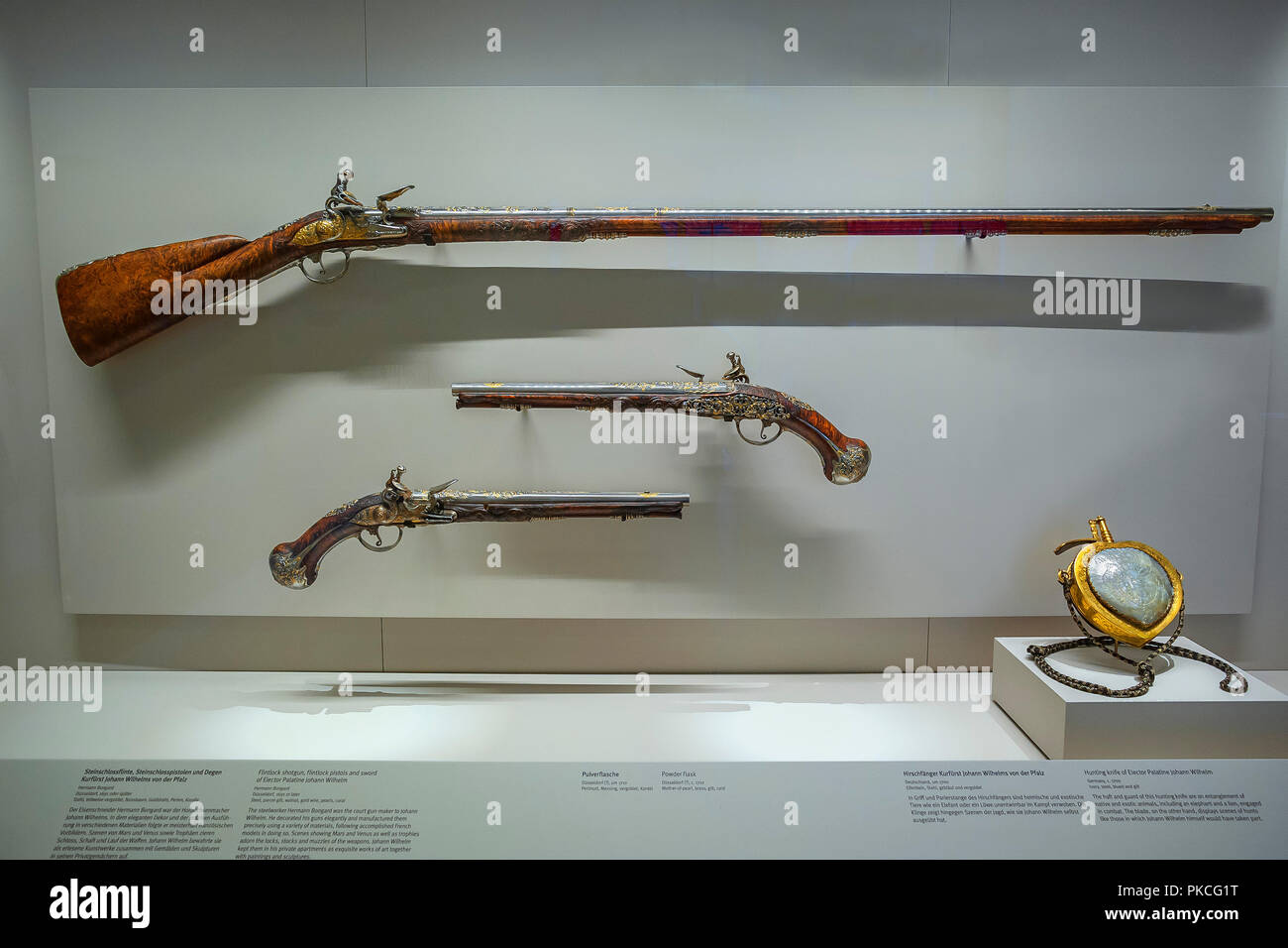 Flintlock Pistol and Rifle of Elector Johann Wilhelm von der Pfalz, c ...