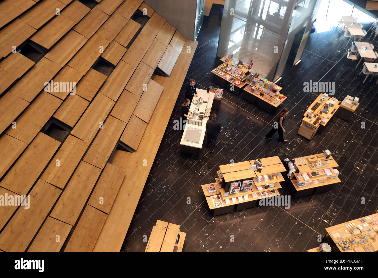 An inside view of the new eighty million pound V&A Dundee museum, the ...