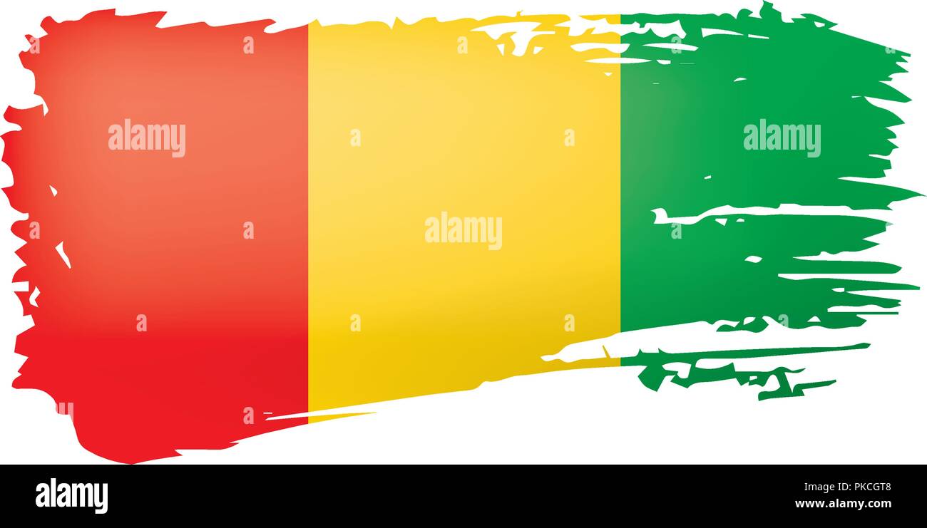 guinea flag, vector illustration on a white background Stock Vector ...