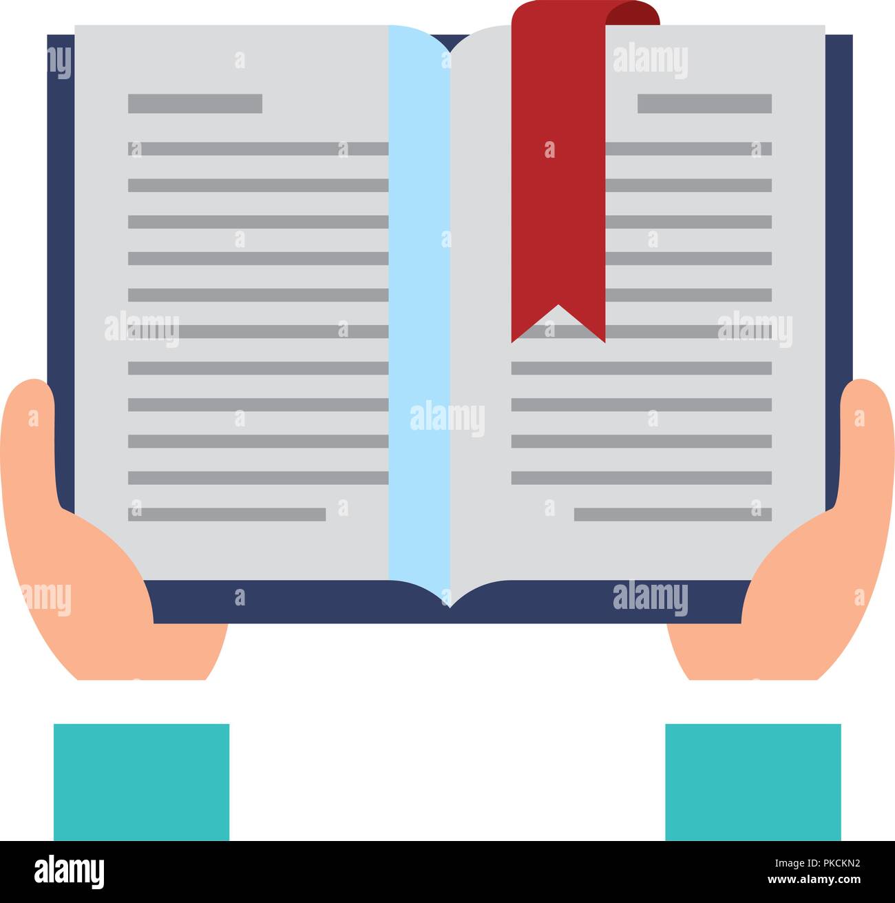 Hands reading magazine Stock Vector Images - Alamy