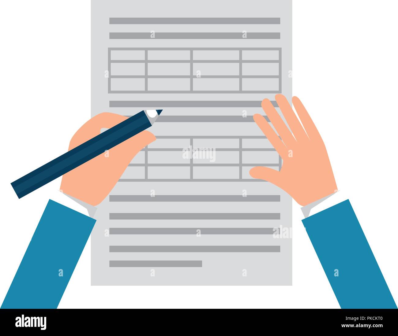 Hands writing pen in Stock Vector Images - Alamy