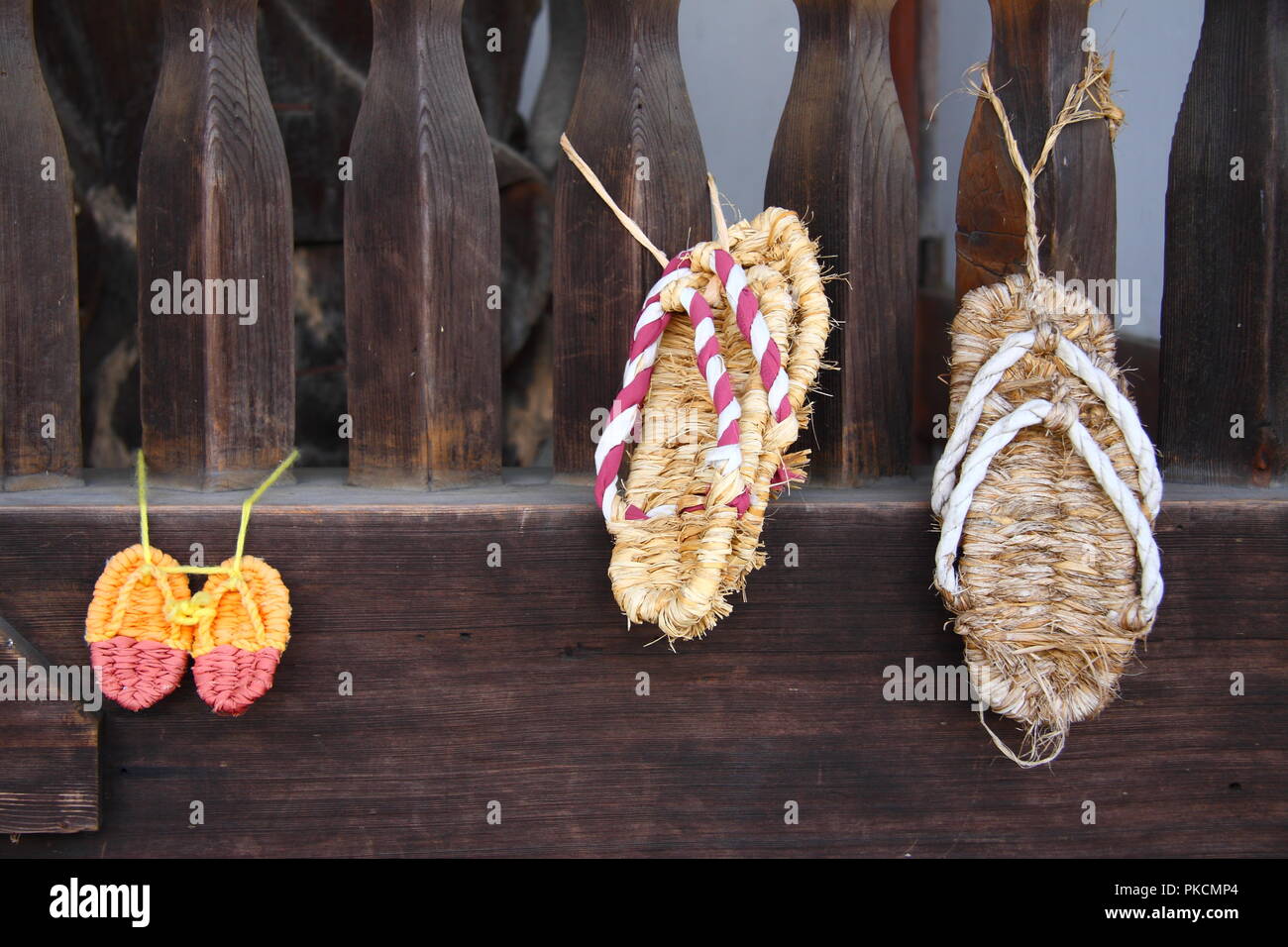Rice straw sandals as traditional offerings in japanese buddhist ...