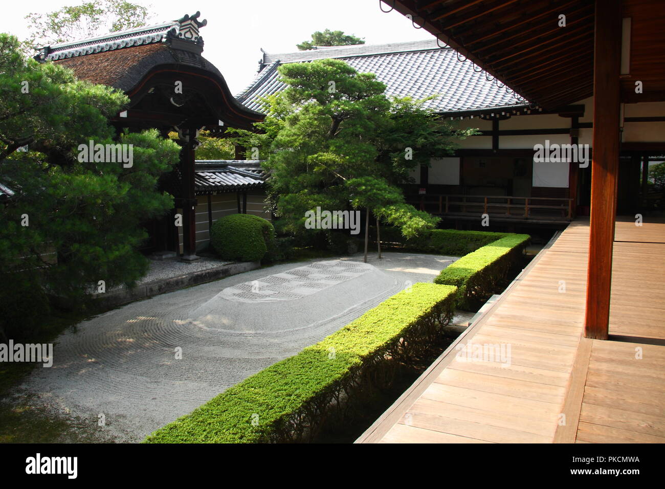 Traditional zen japanese garden in Kyoto, JAPAN Stock Photo - Alamy