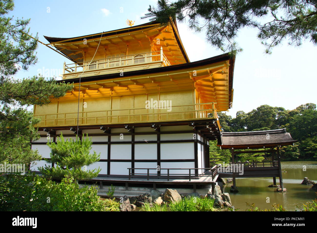 Main landmark of Kyoto - Golden Pavilion (Kinkaku-ji). Japan Stock ...