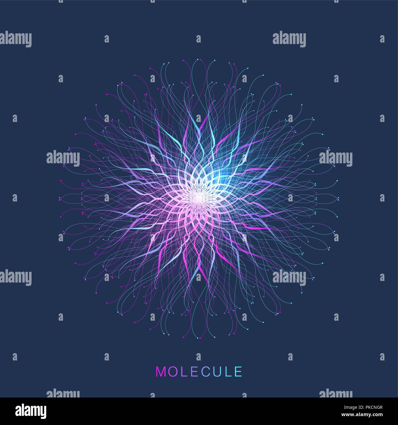 Abstract molecule structure. DNA helix, DNA strand, DNA Test, molecule ...