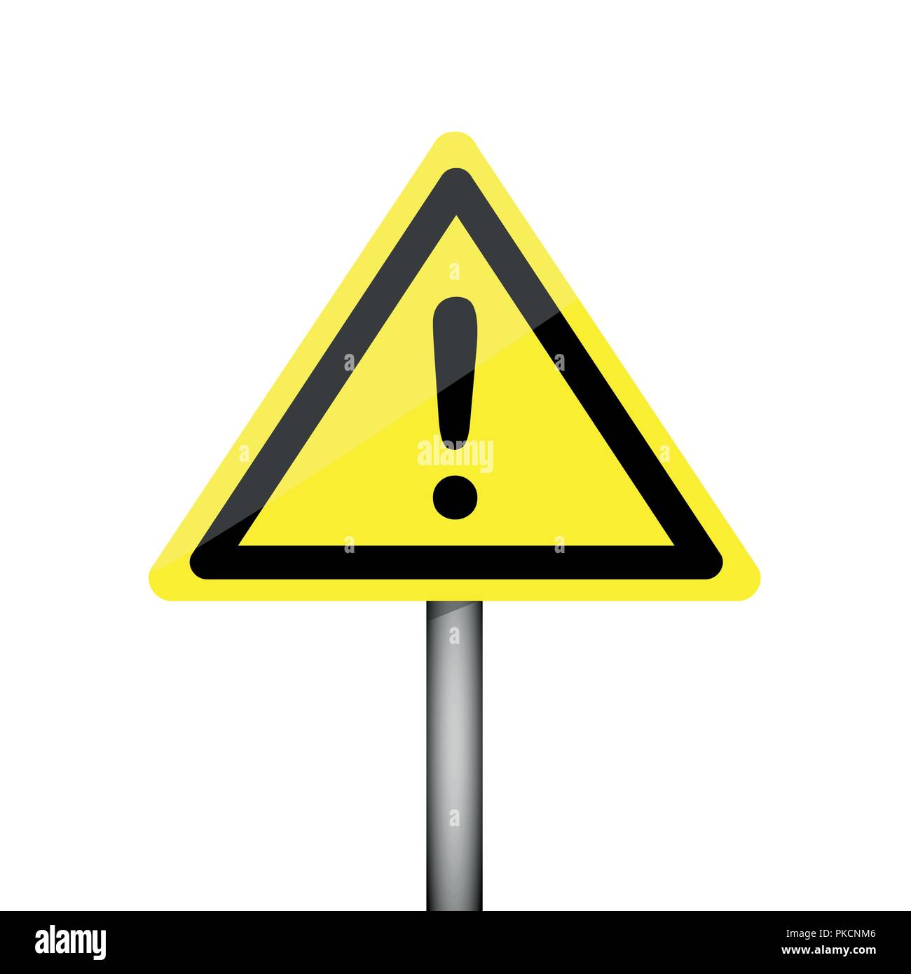 yellow hazard warning attention sign vector illustration EPS10 Stock ...