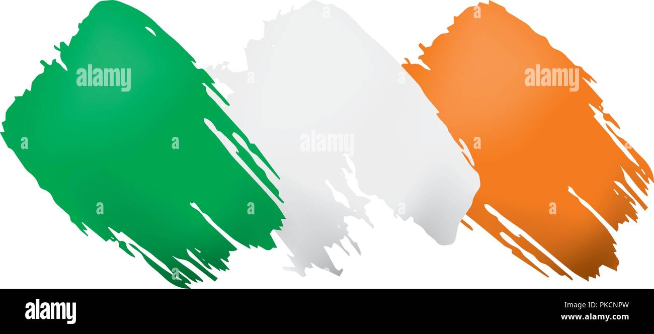 Ireland flag, vector illustration on a white background Stock Vector ...