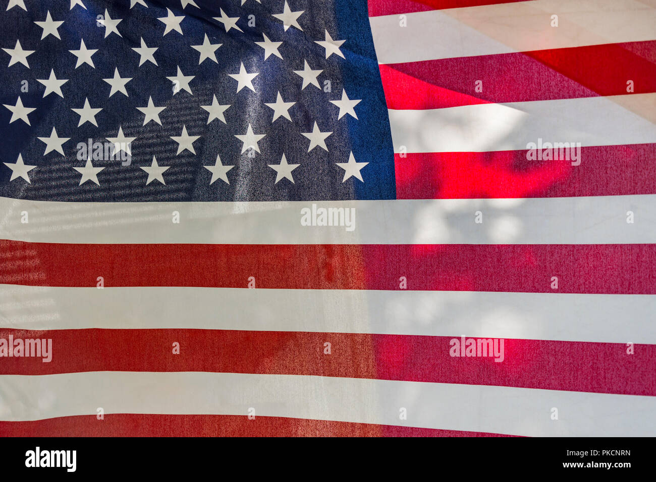 Closeup of grunge American flag with the sun on the back Stock Photo ...