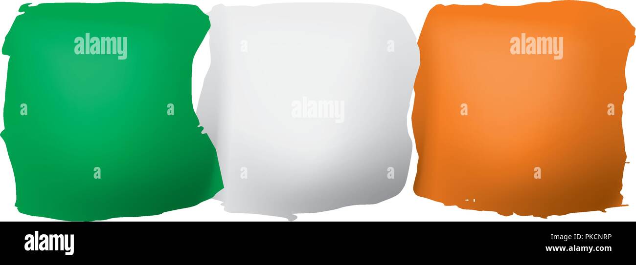 Ireland flag, vector illustration on a white background Stock Vector ...