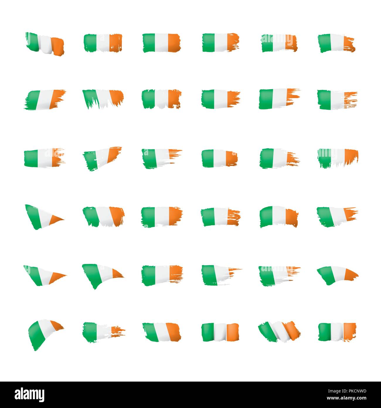 Ireland flag, vector illustration on a white background Stock Vector ...