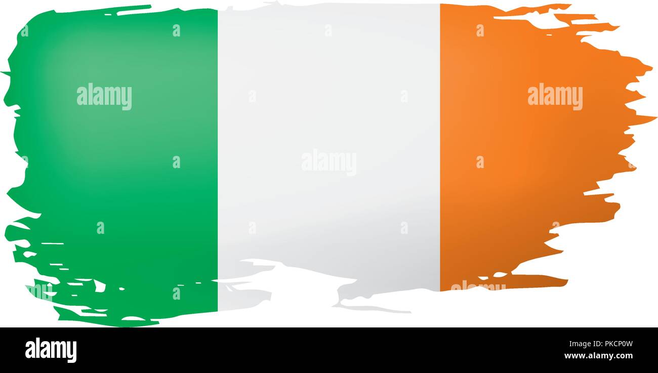 Ireland flag, vector illustration on a white background Stock Vector ...