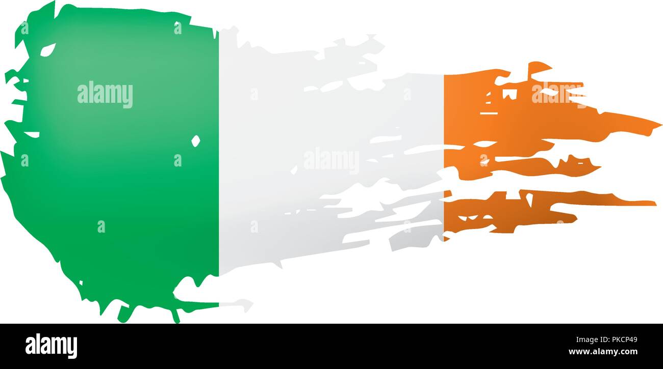 Ireland flag, vector illustration on a white background Stock Vector ...