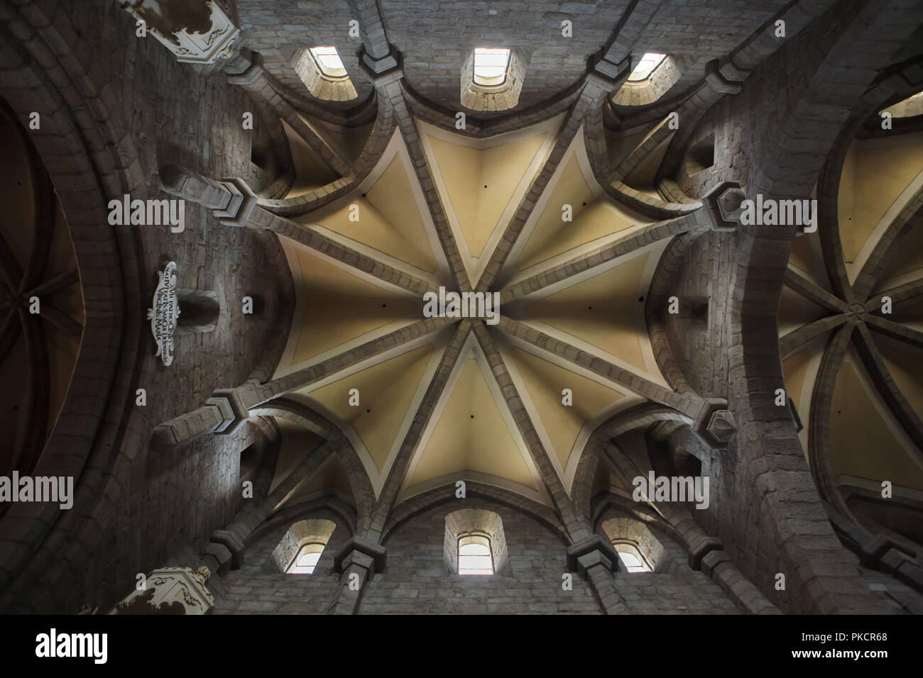 Romanesque ribbed vaulting of the Basilica of Saint Procopius (Bazilika ...