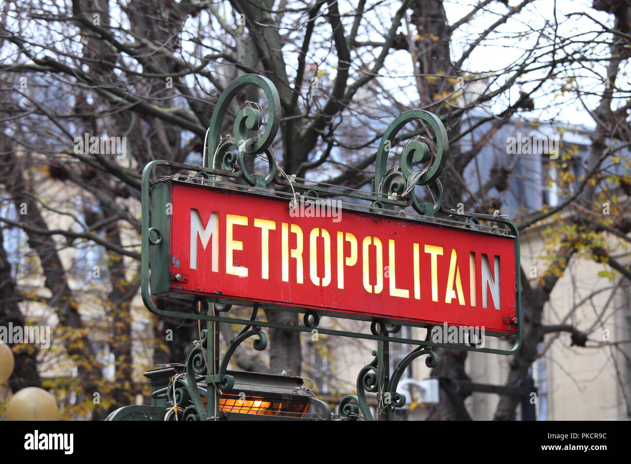 Parisian metro station sign Stock Photo - Alamy