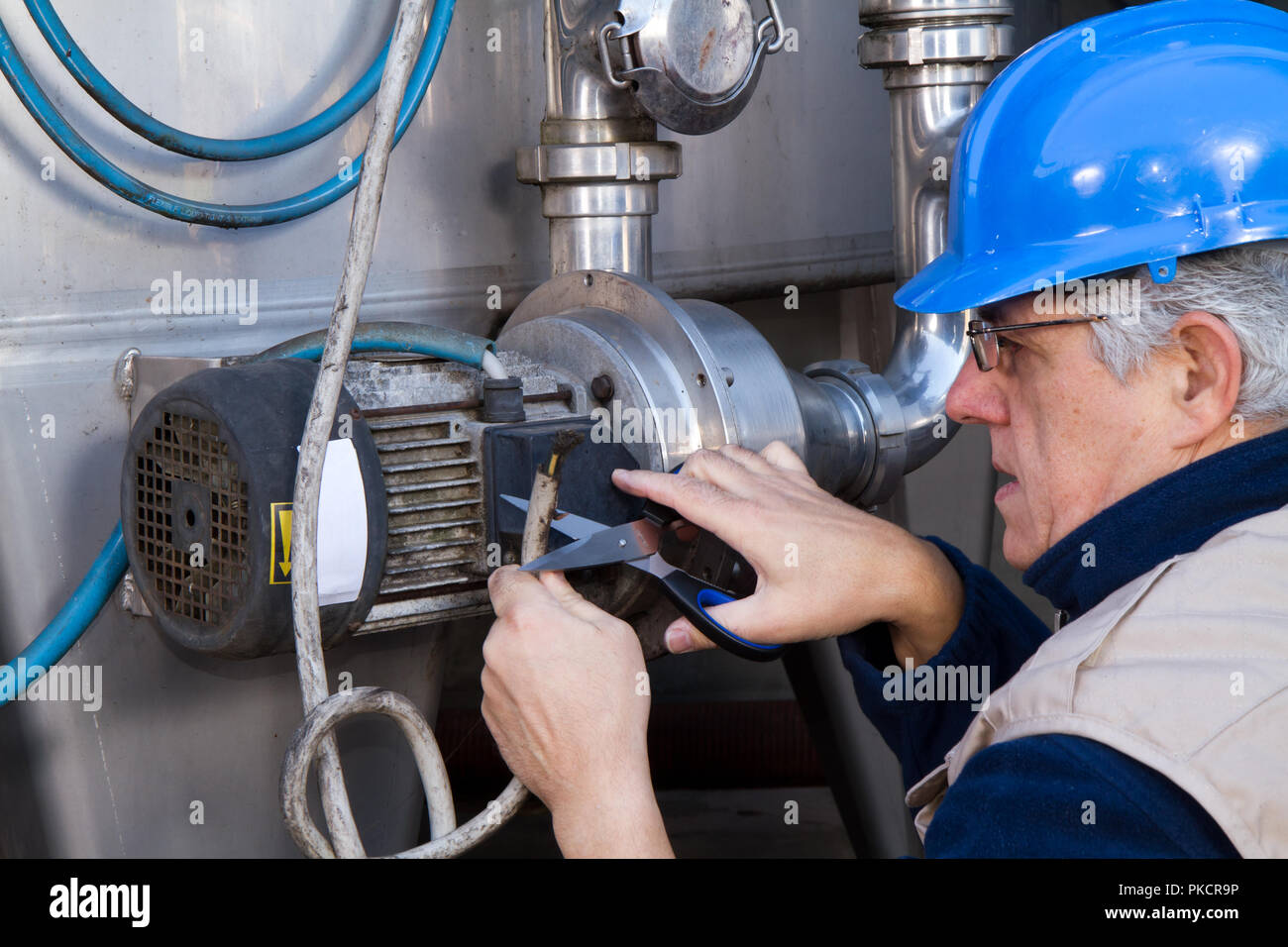 repairman during maintenance work Stock Photo - Alamy