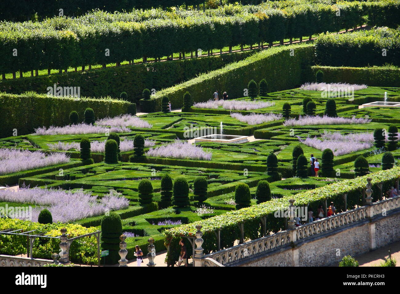 Traditional french garden (Chateau de Villandry Stock Photo - Alamy
