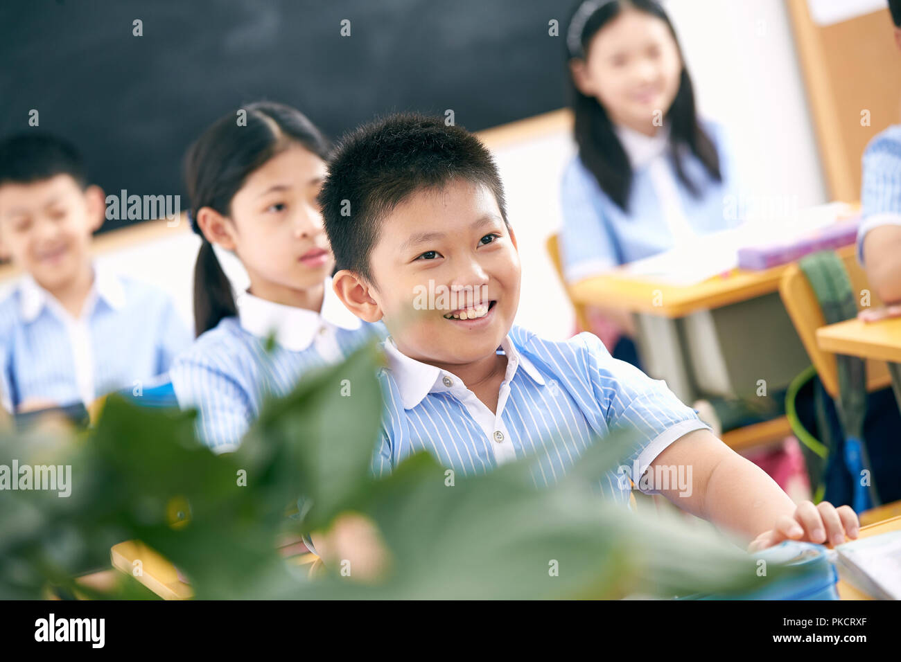 Elementary school students in the classroom Stock Photo - Alamy