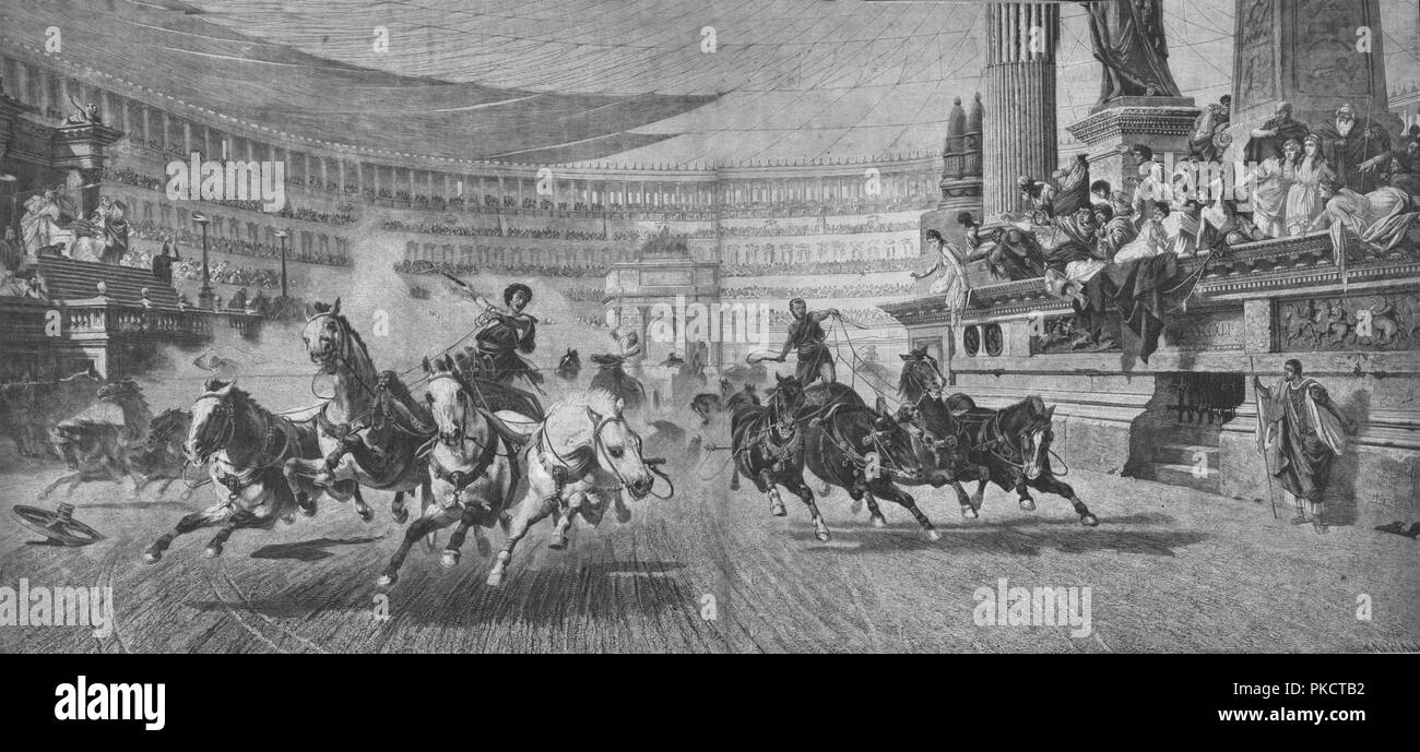 Chariot race in ancient rome hi-res stock photography and images - Alamy