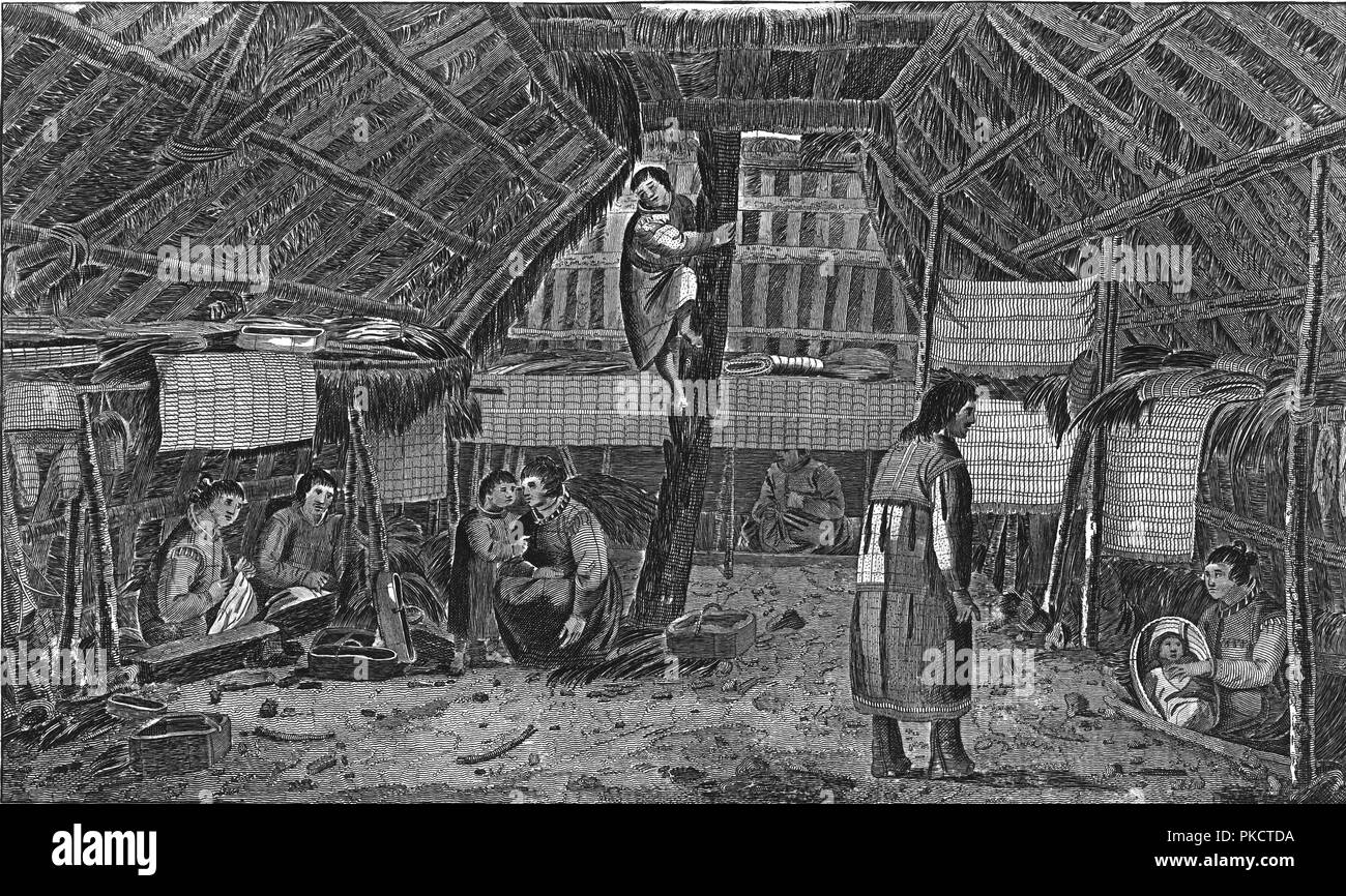 Family inside a house Black and White Stock Photos & Images - Alamy