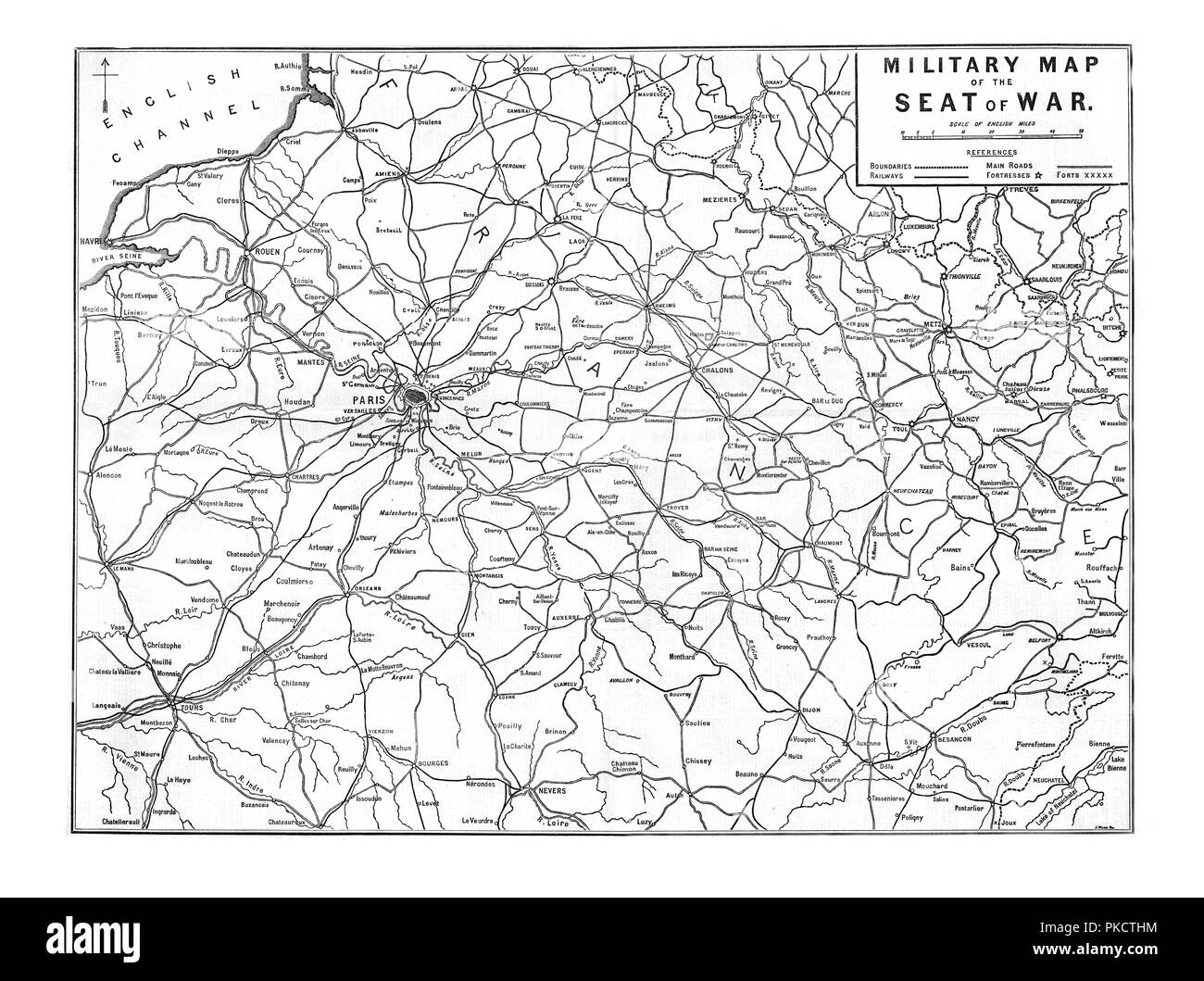 Map of paris 1870 Black and White Stock Photos & Images - Alamy