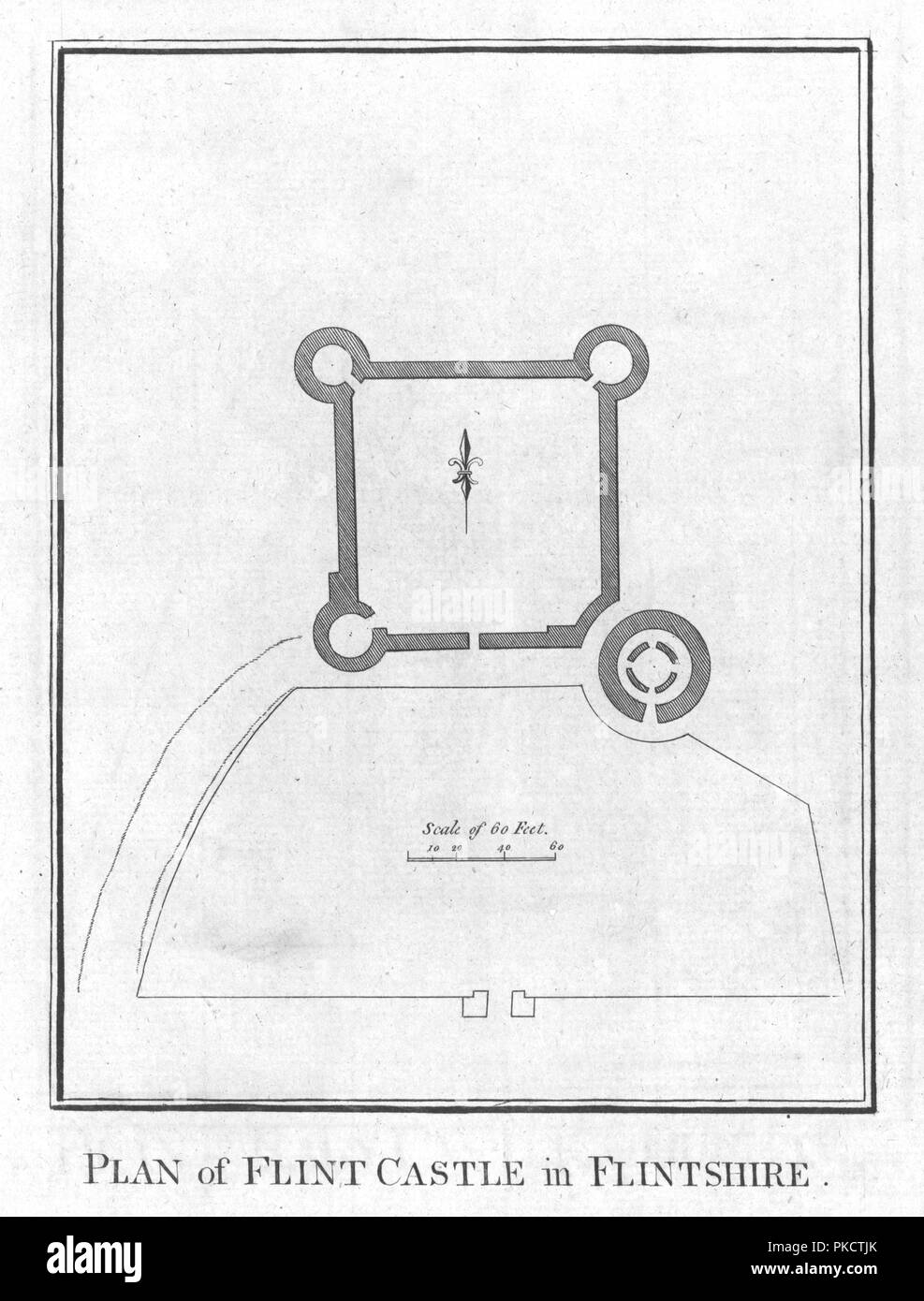 'Plan of Flint Castle in Flintshire.', c1800. Artist: Unknown Stock ...