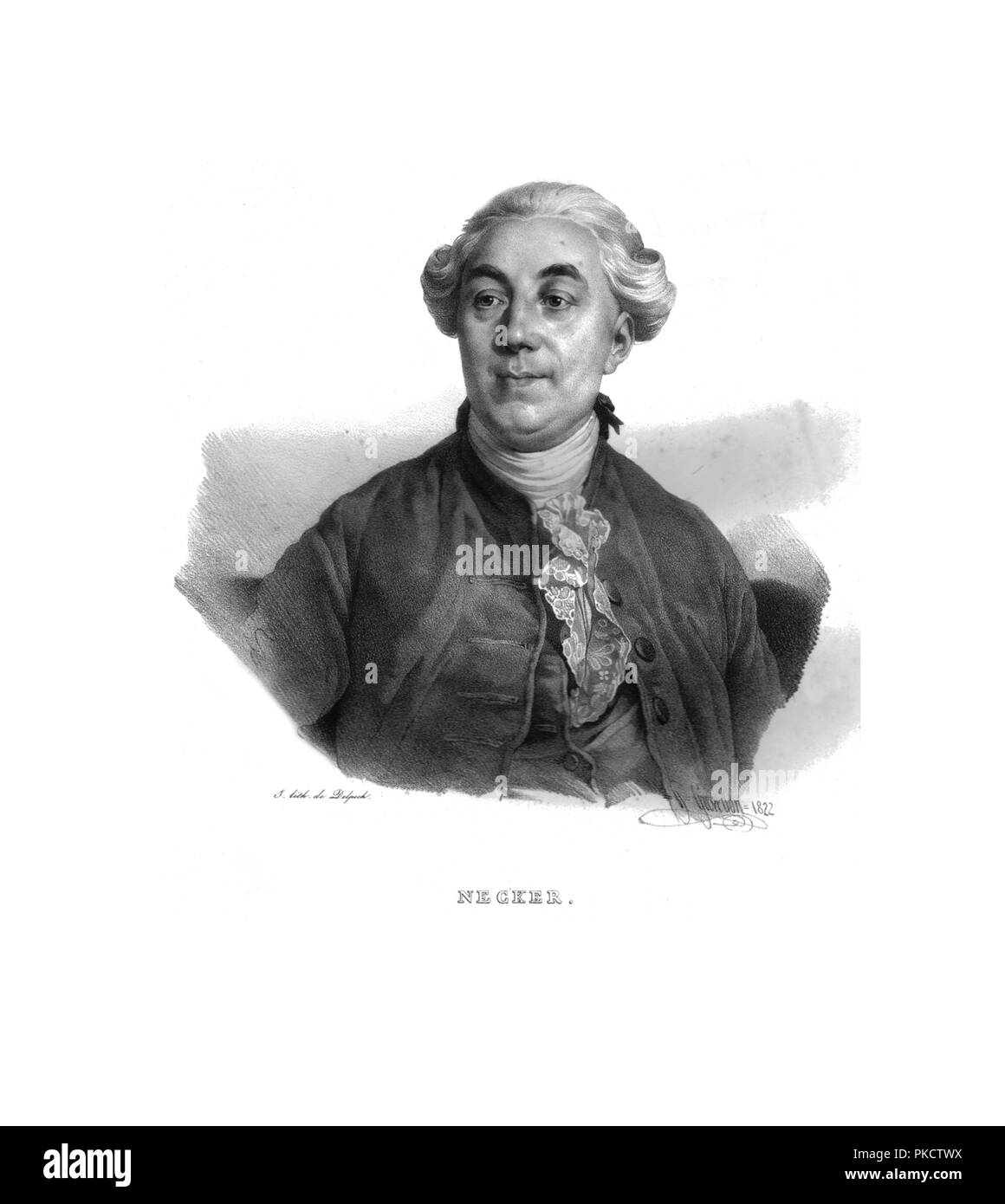 'Necker', Jacques Necker, (1822). Artist: Henri Grevedon Stock Photo ...