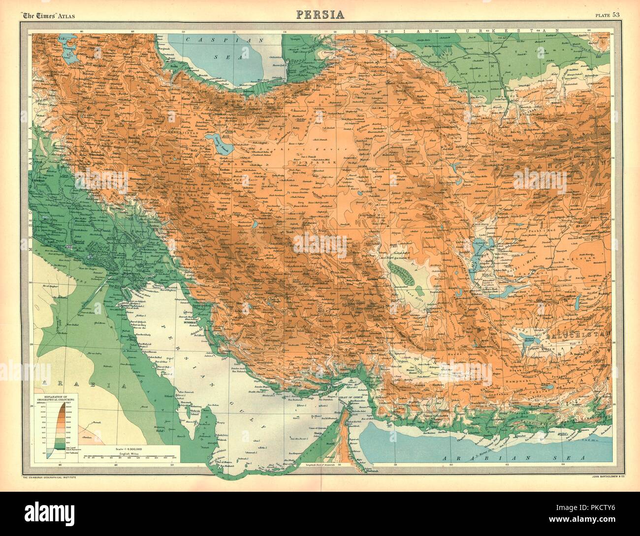 Map of Persia. Artist: Unknown Stock Photo - Alamy