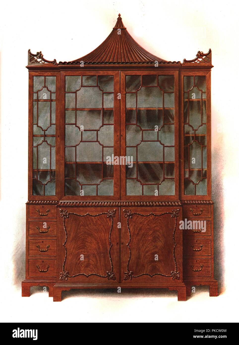 Mahogany china cabinet, 1906. Artist: Shirley Slocombe Stock Photo - Alamy