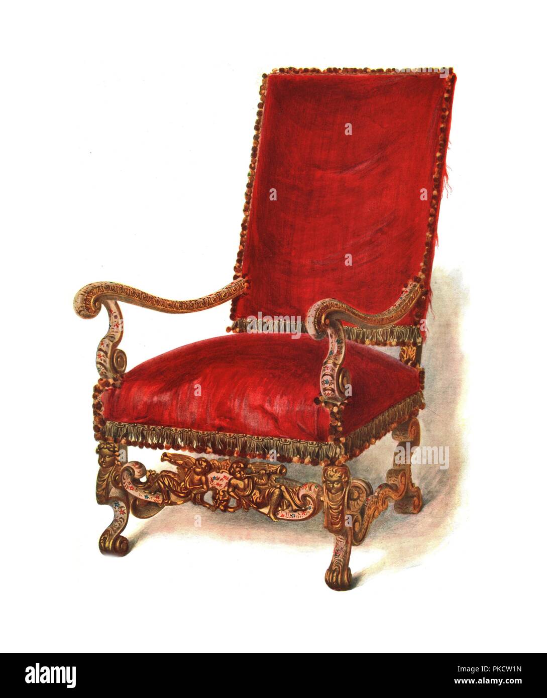 Upholstered chair, 1905. Artist: Shirley Slocombe Stock Photo - Alamy
