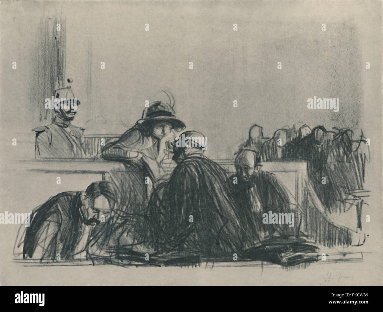 Court artist jury hi-res stock photography and images - Alamy