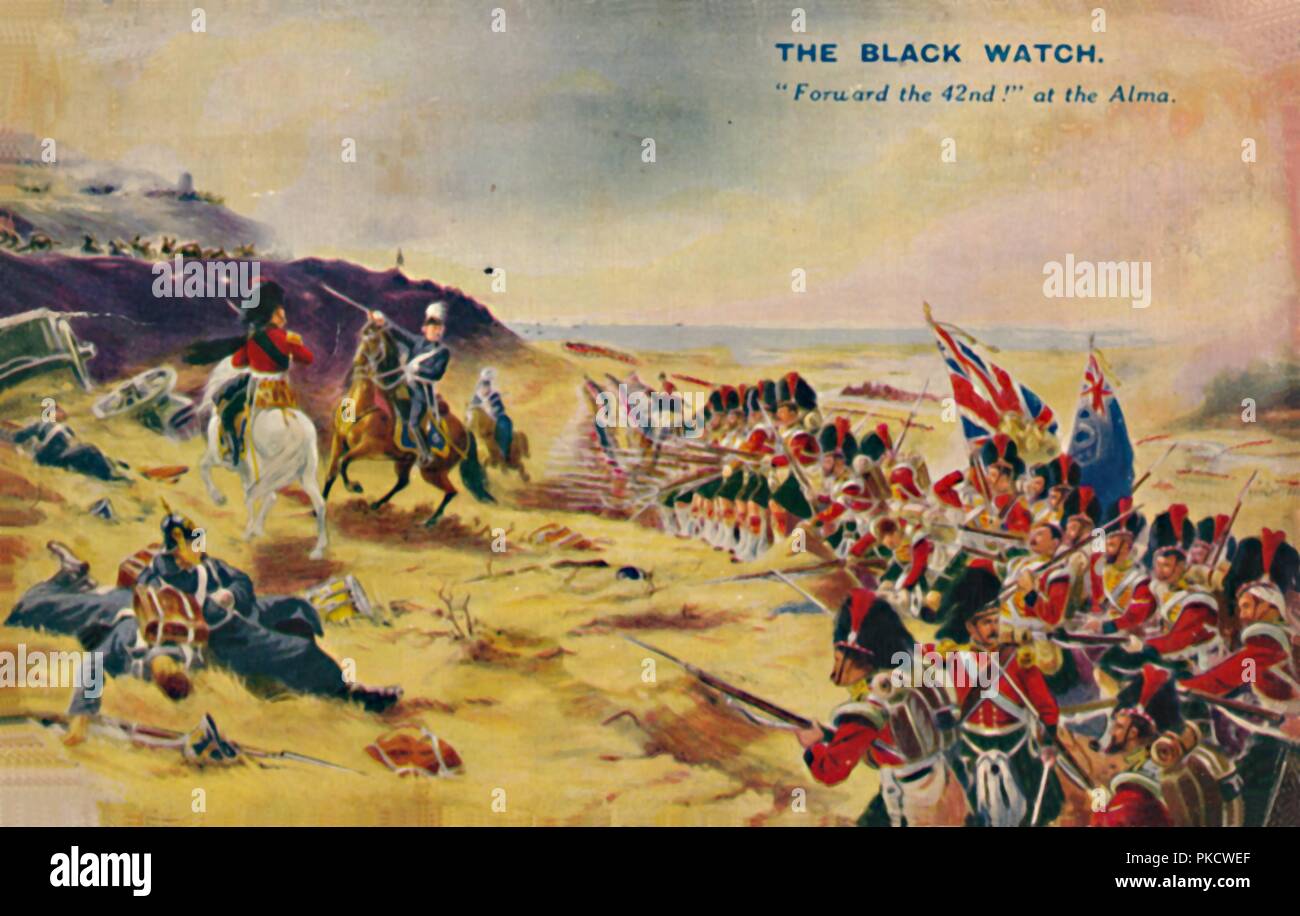'The Black Watch. Forward the 42nd! at the Alma', 1854, (1939). Artist: Unknown Stock Photo - Alamy