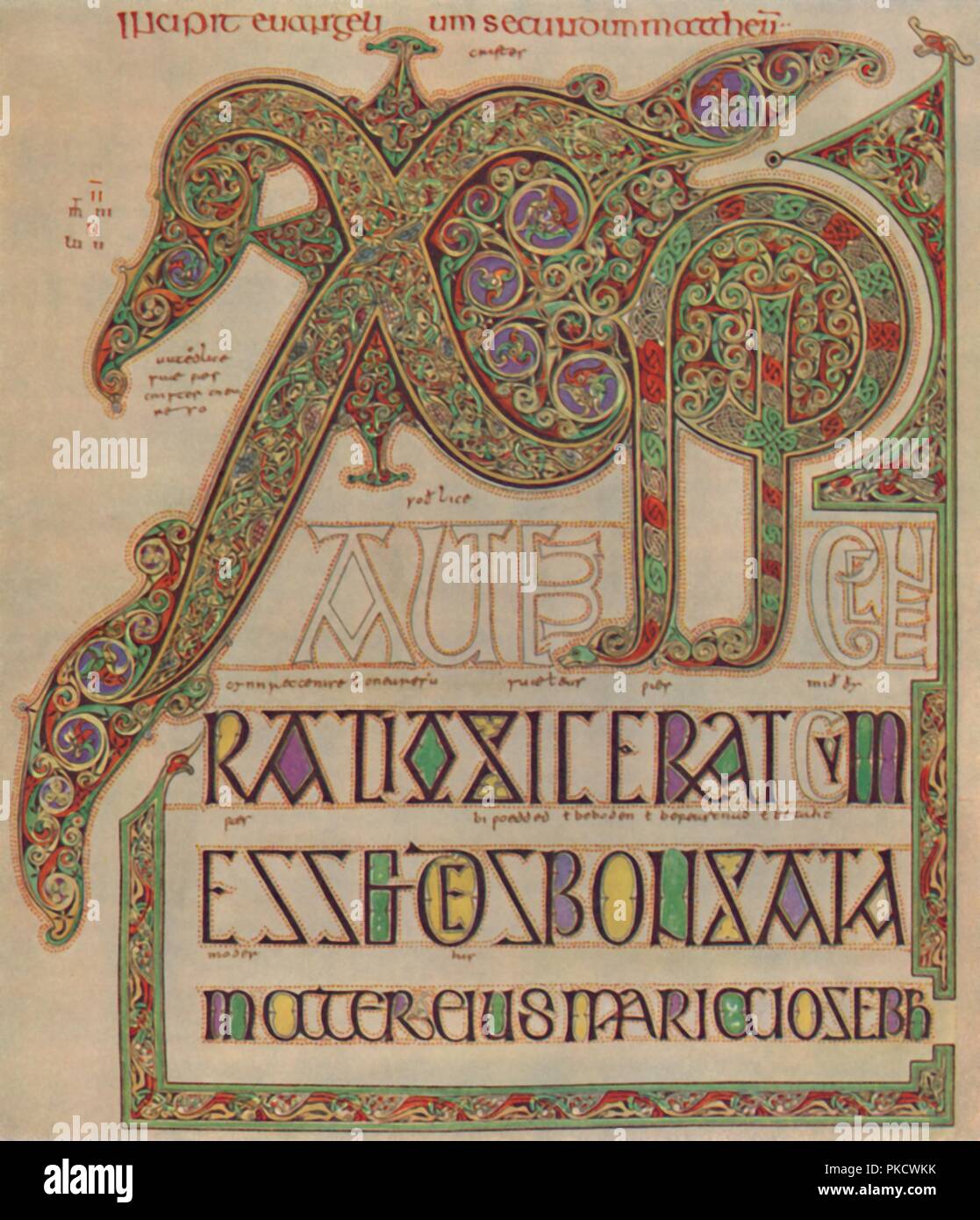 Lindisfarne gospels hi-res stock photography and images - Alamy
