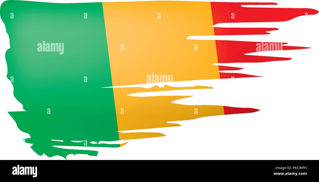 Mali flag, vector illustration on a white background Stock Vector Image ...