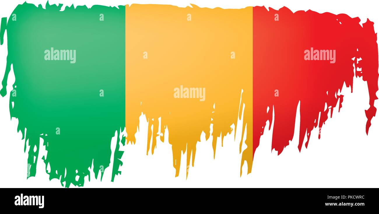 Mali flag, vector illustration on a white background Stock Vector Image ...