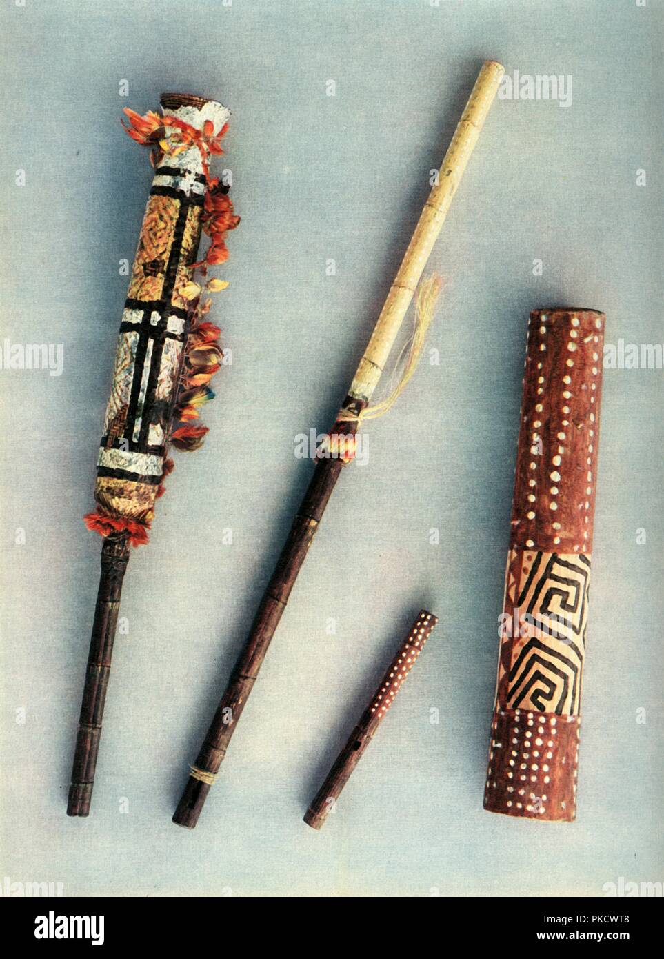 'Drum and wind instruments of the tribe of Baniva Indians, Venezuela ...