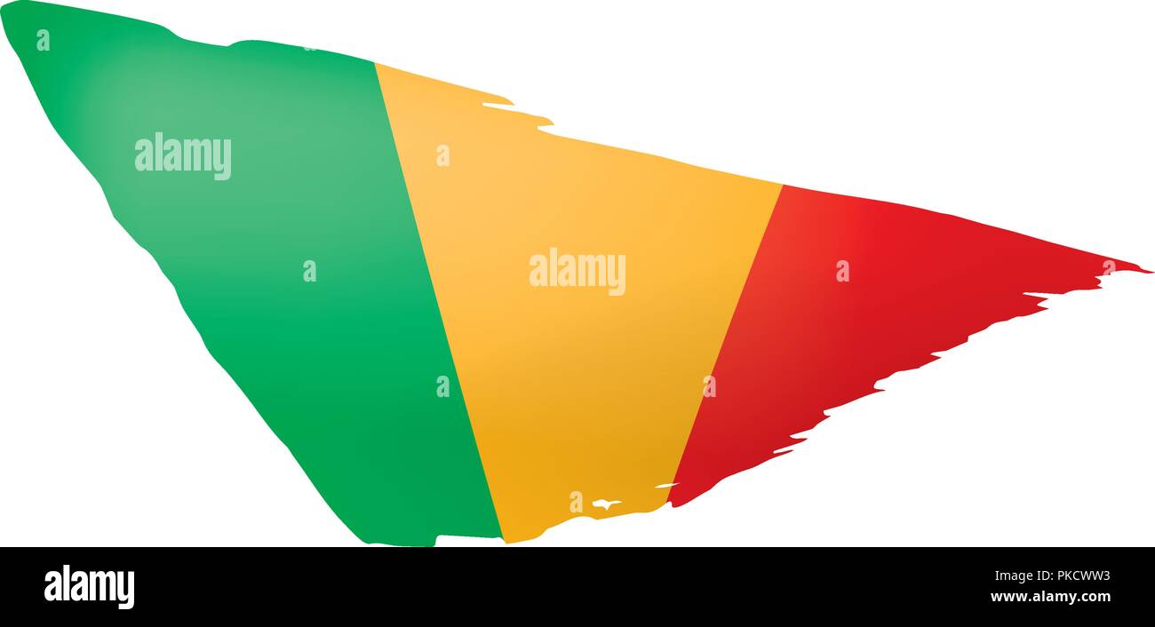 Mali flag, vector illustration on a white background Stock Vector Image ...