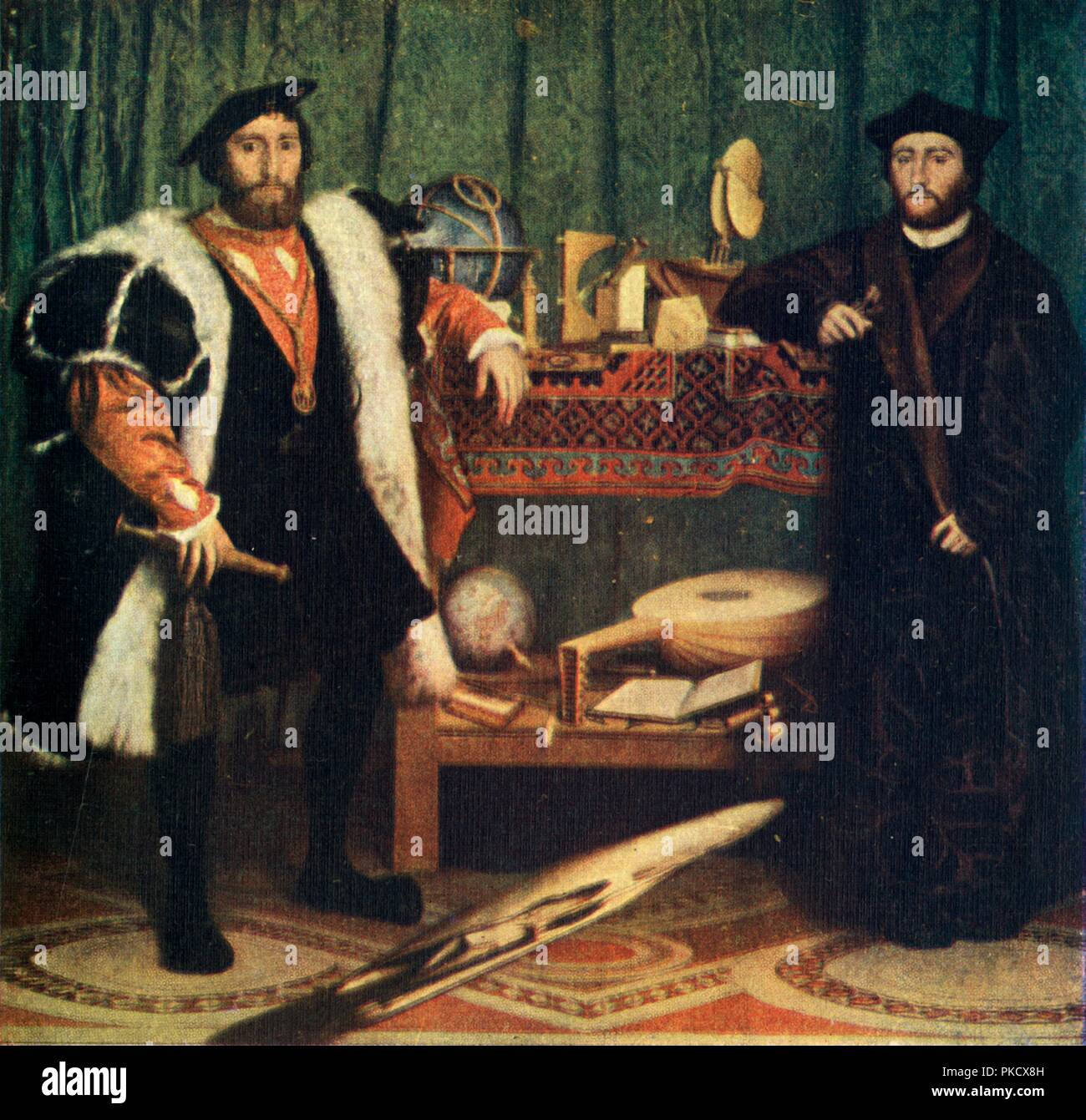 Holbein ambassadors skull hi-res stock photography and images - Alamy