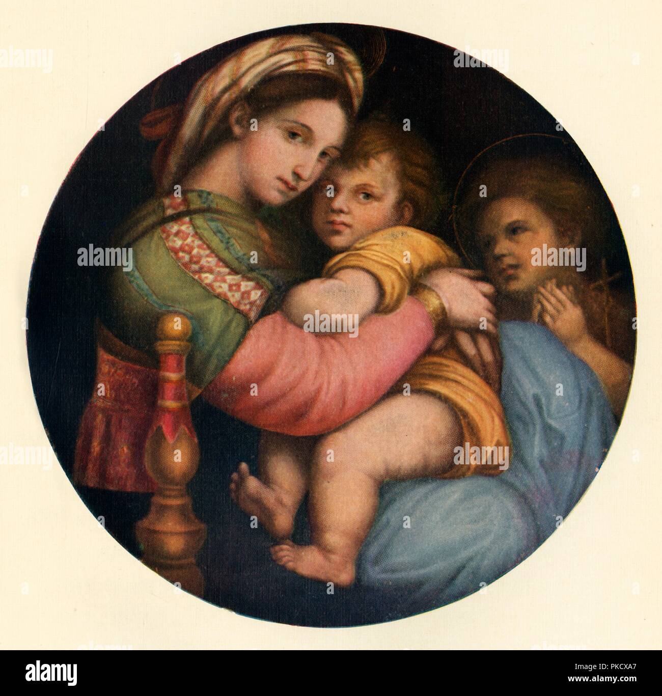 'The Madonna Della Sedia', c1514, (c1912). Artist: Raphael Stock Photo ...
