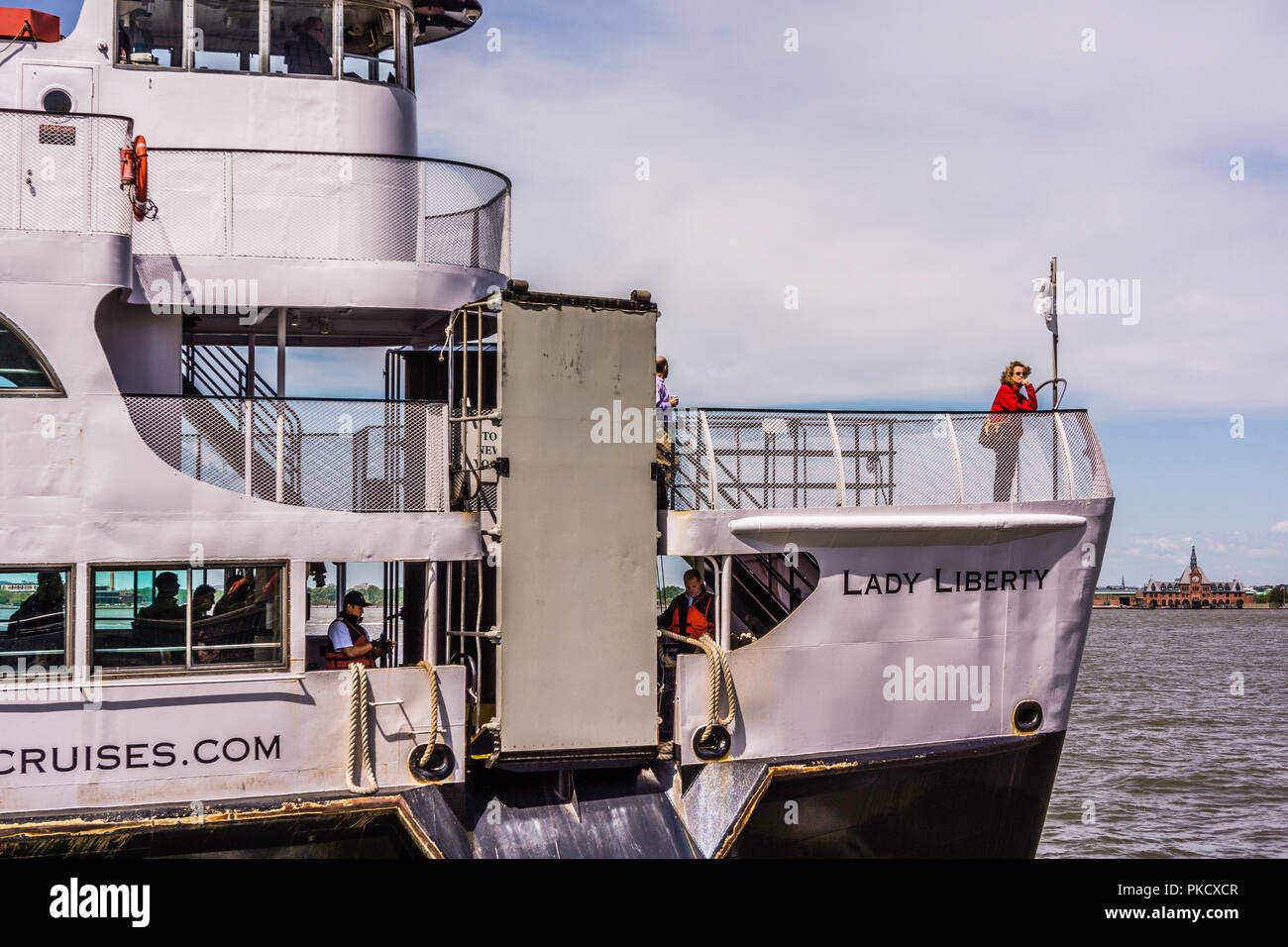 Circle Line Statue of Liberty Ferry New York, New York, USA Stock Photo ...