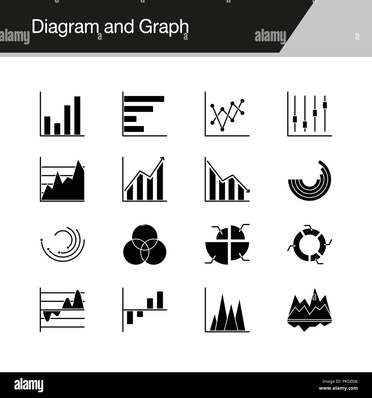 Diagram and Graph icons. Design for presentation, graphic design ...