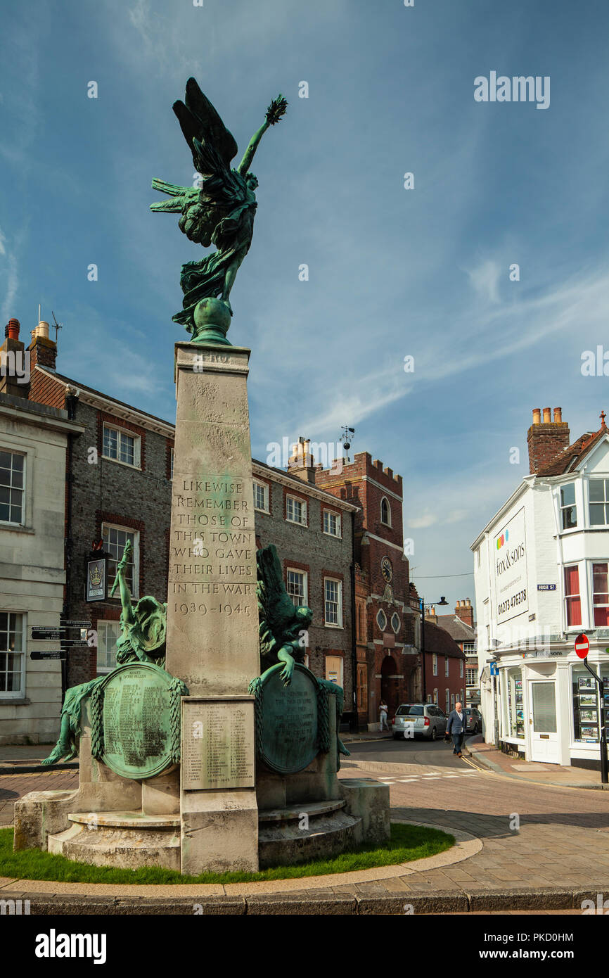 Summer afternoon at WWII memorial in Lewes, East Sussex, England Stock ...