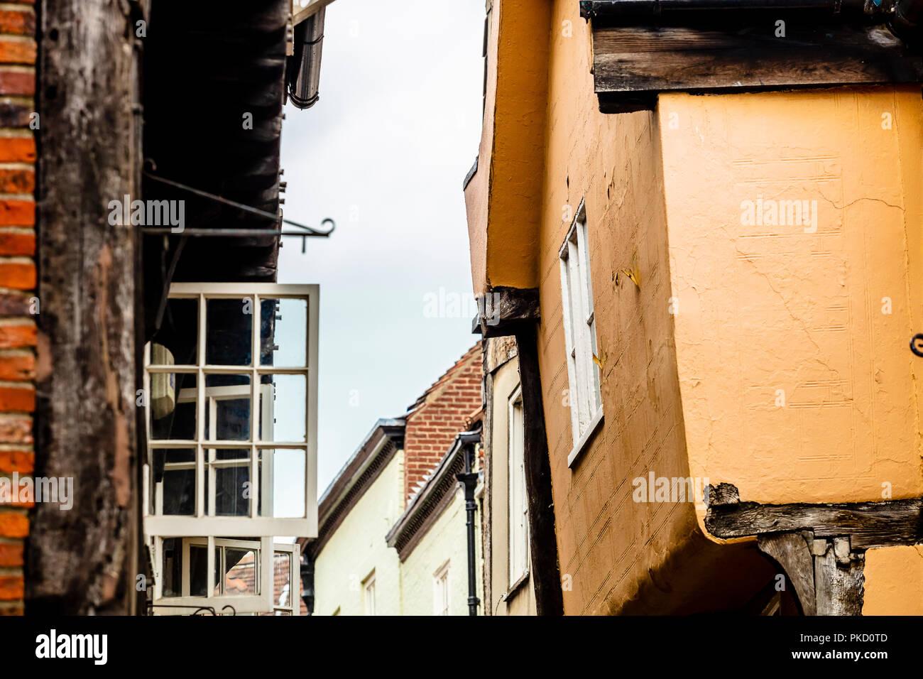 YORK, United Kingdom - August 28 2018: The Shambles, York's most famous ...