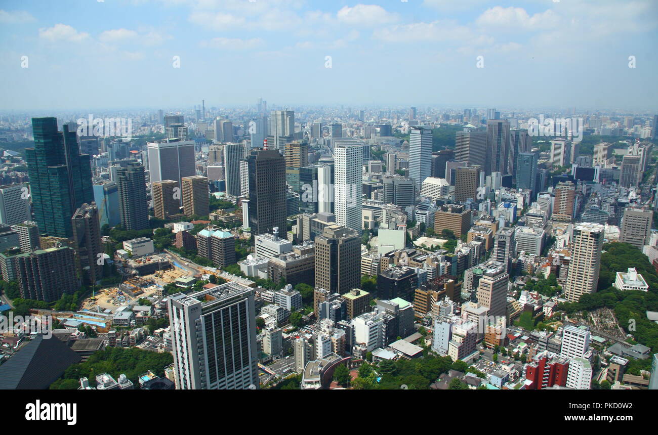 Tokyo from above. Skyline Stock Photo - Alamy