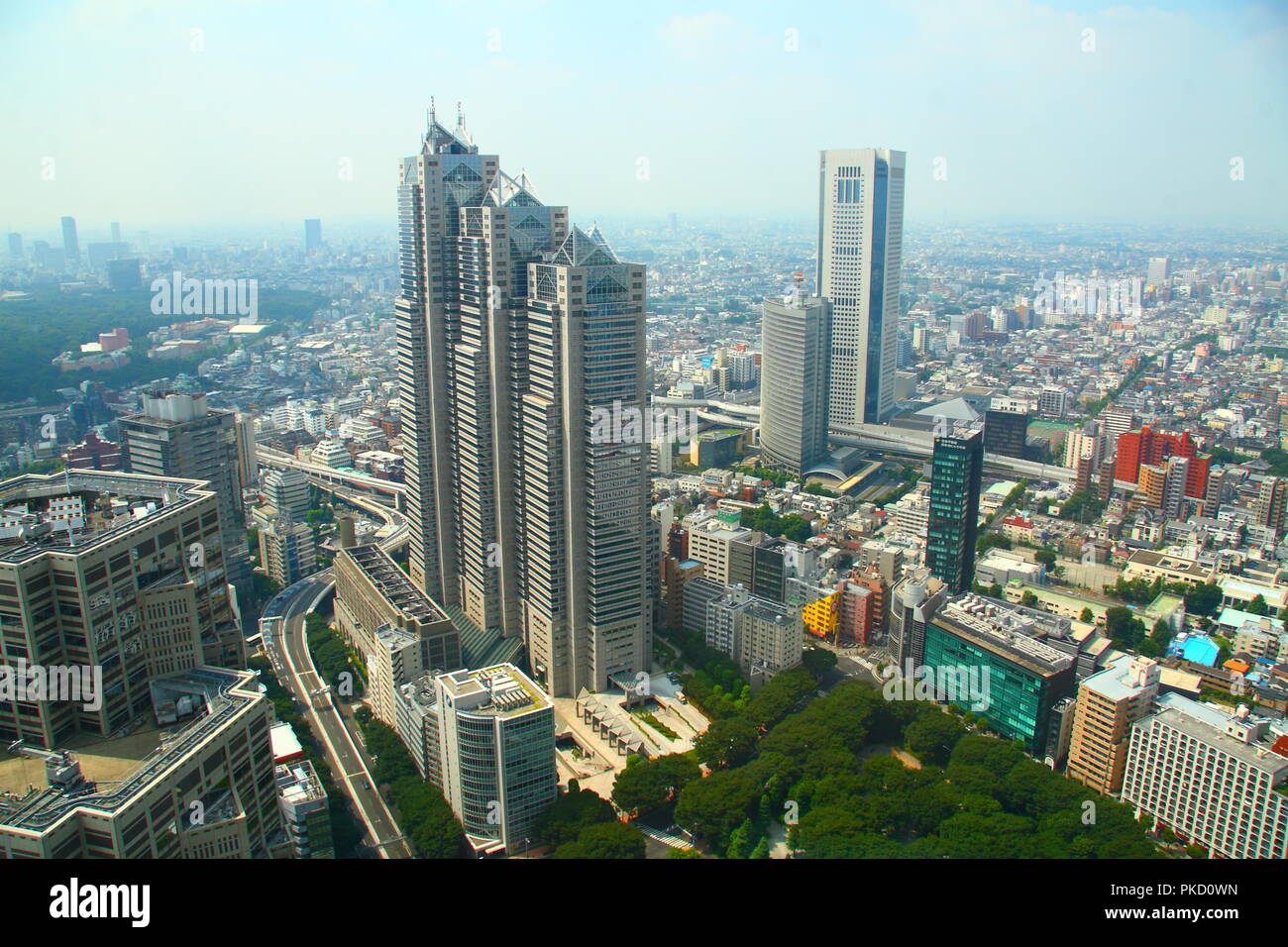 Tokyo from above. Skyline Stock Photo - Alamy