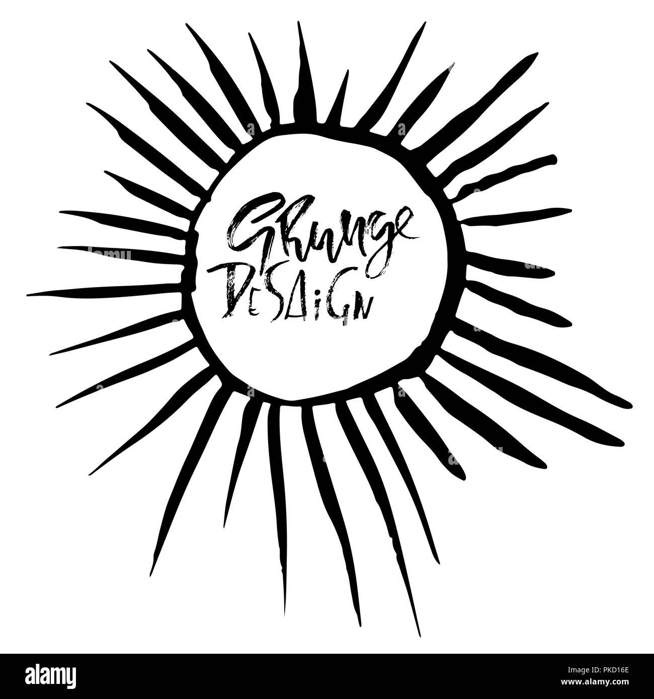 Sun black and white Stock Vector Images - Alamy
